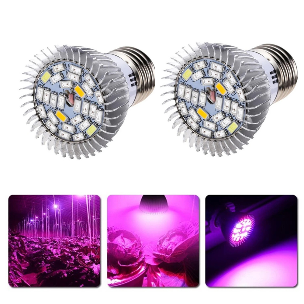 Lampada E27 per coltivazione a spettro completo LED da 2 pezzi 28led ...