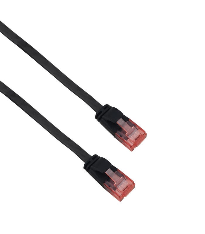 Helos c ble r seau ultra fin u/utp cat 6 noir 3,0m | Leroy Merlin