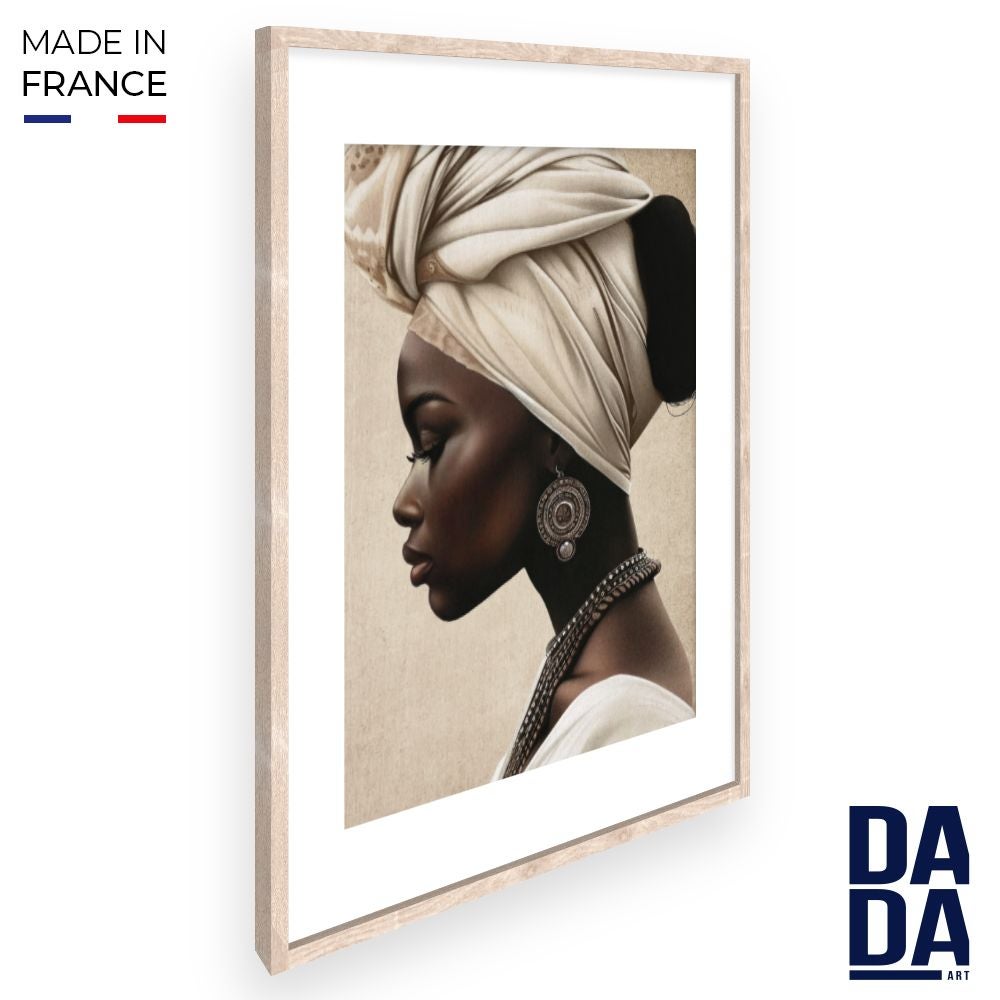 Image encadrée avec cadre CHÊNE / 40x50cm / Élégance sereine / Créé et ...