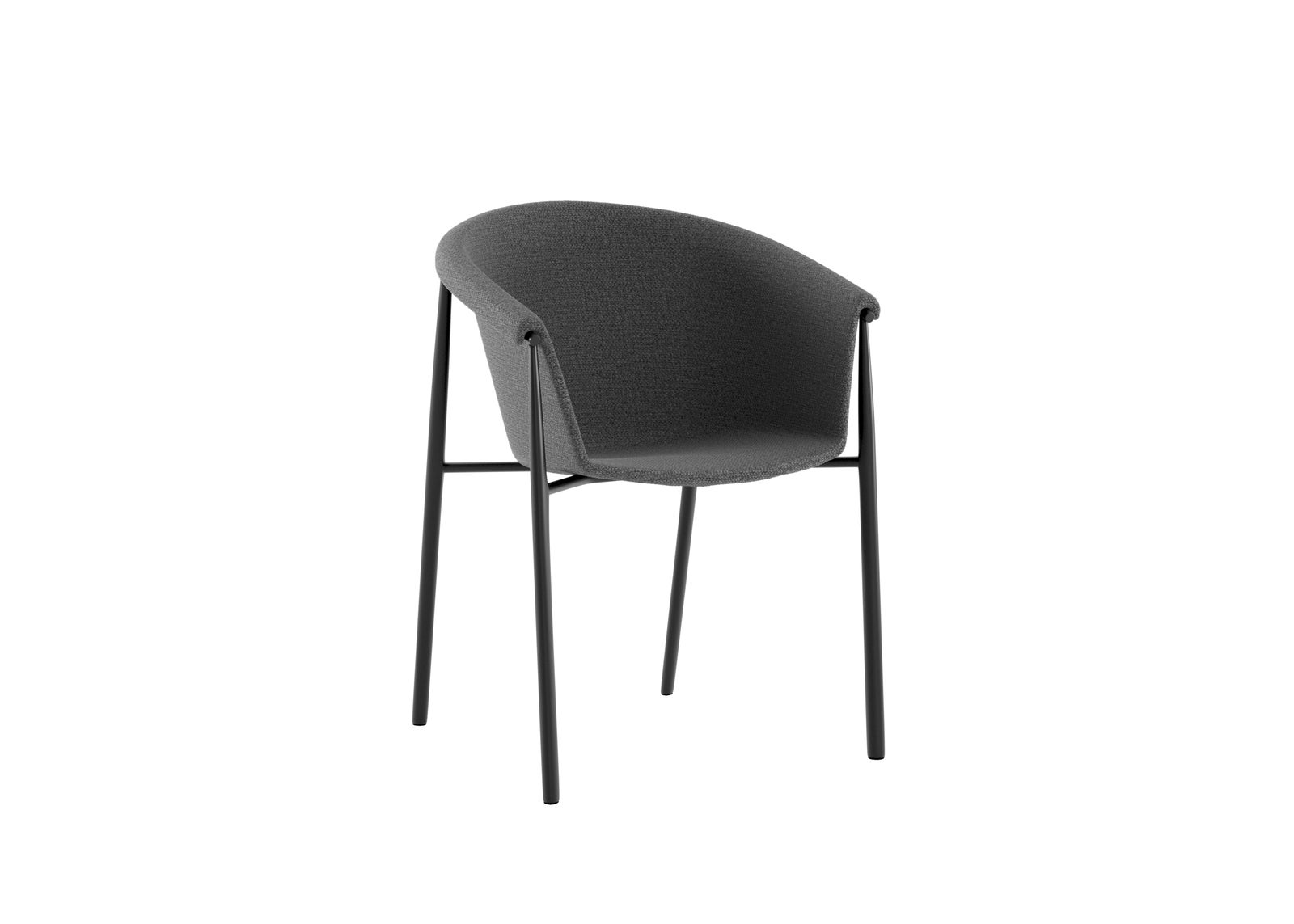 Nari Chaise en tissu gris foncé 2 pcs | Leroy Merlin