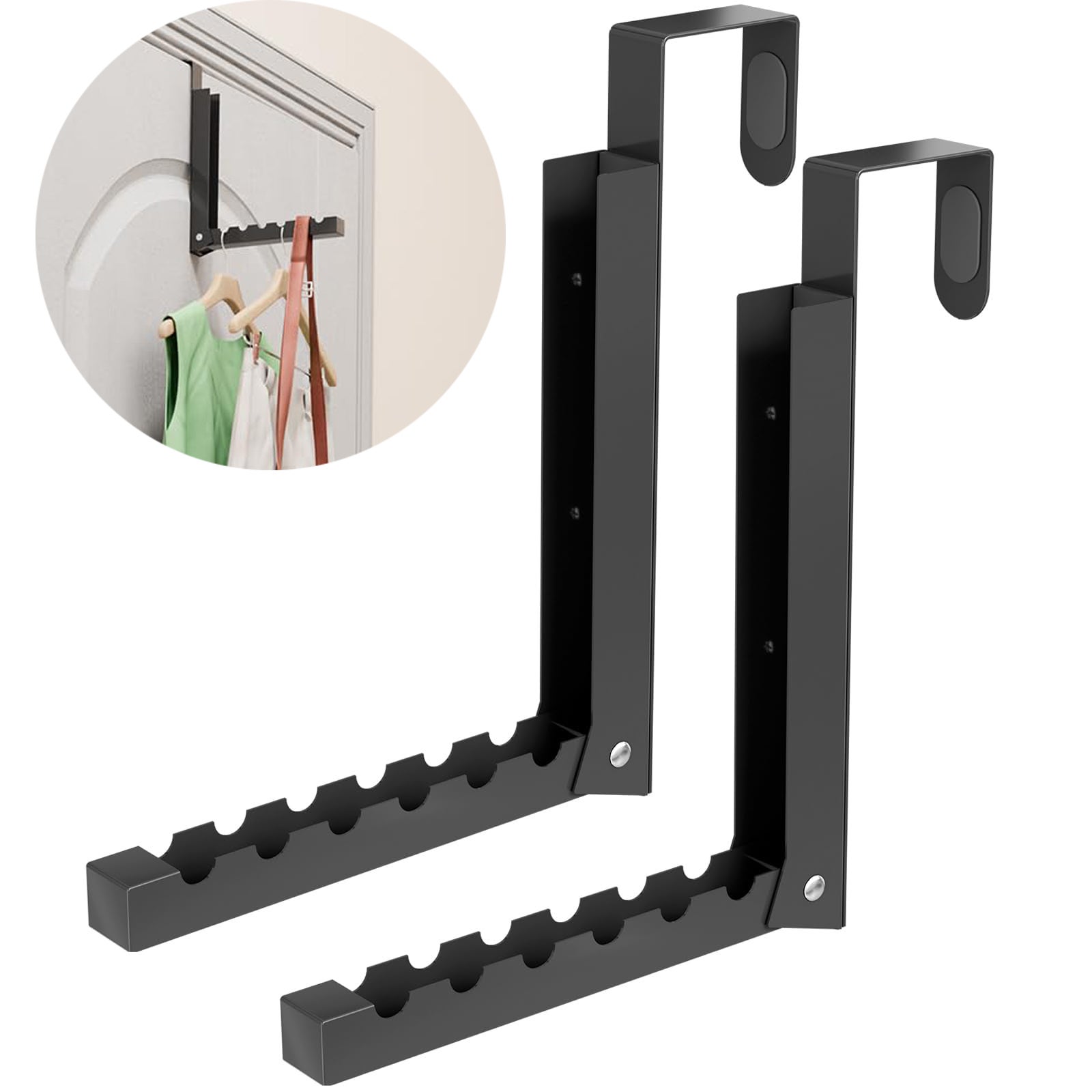 Lot de 2 cintres de porte pliables pour chambre à coucher, adaptés à la ...