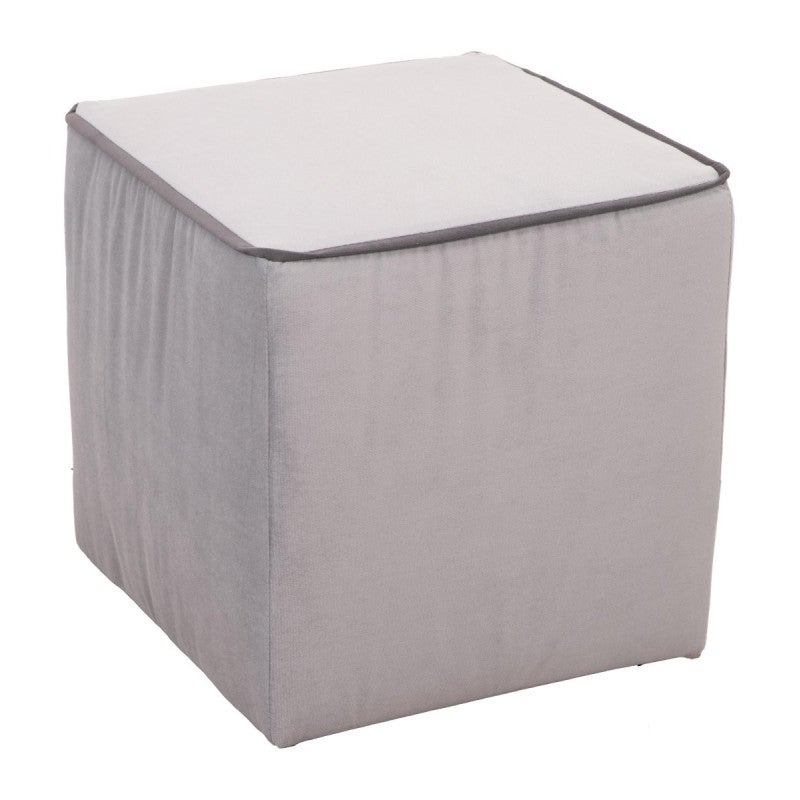 Pouf Zeno Velluto Grigio+bdo Antracite | Leroy Merlin