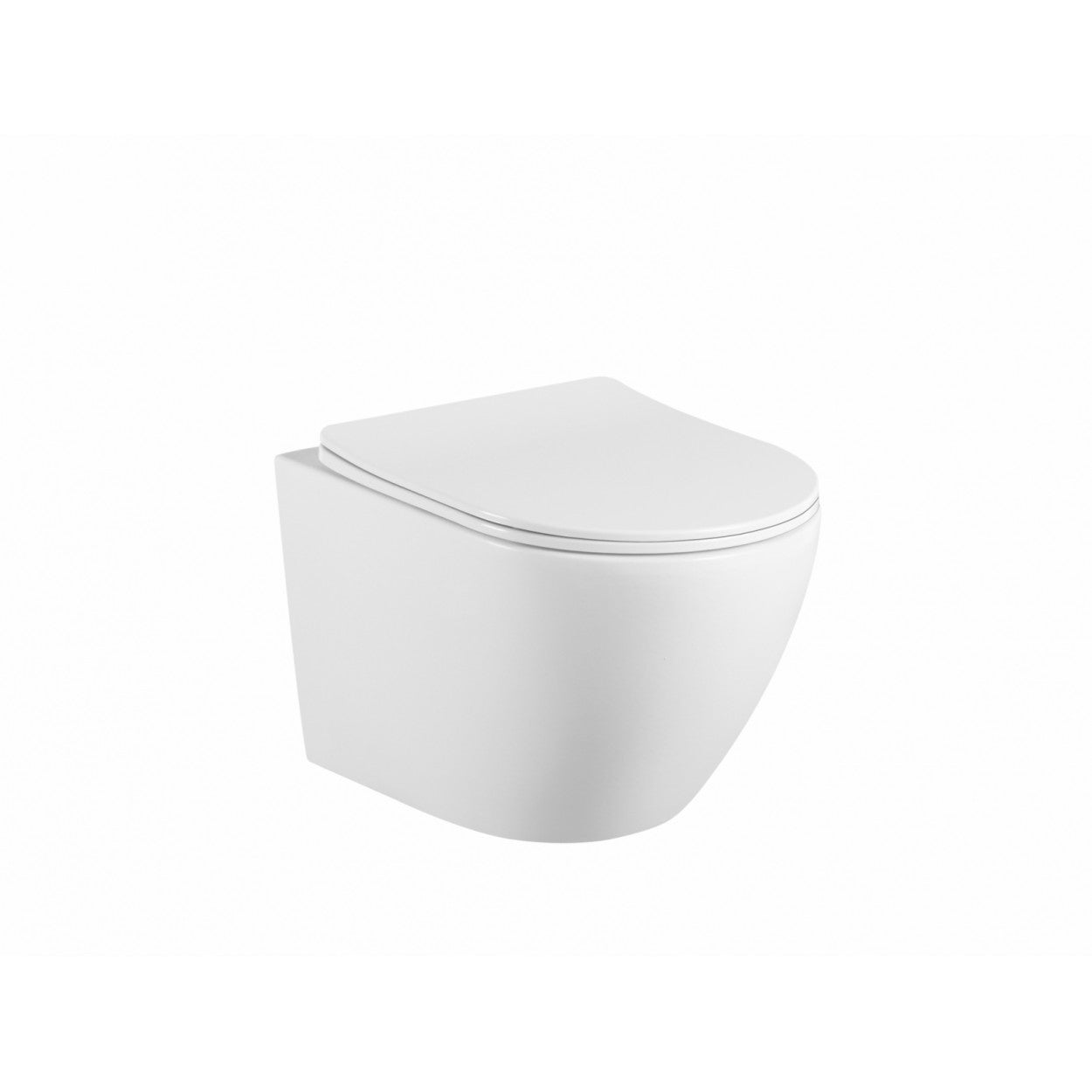 Cuvette suspendue sans bride KELOS Flush Blanc Mat avec abattant ...