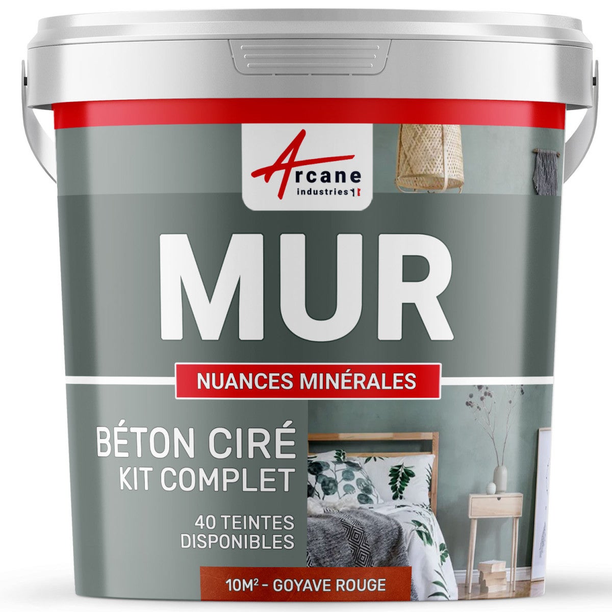 Kit microcemento per muri - 10 m² - Satinata Guava Rosso - ARCANE ...