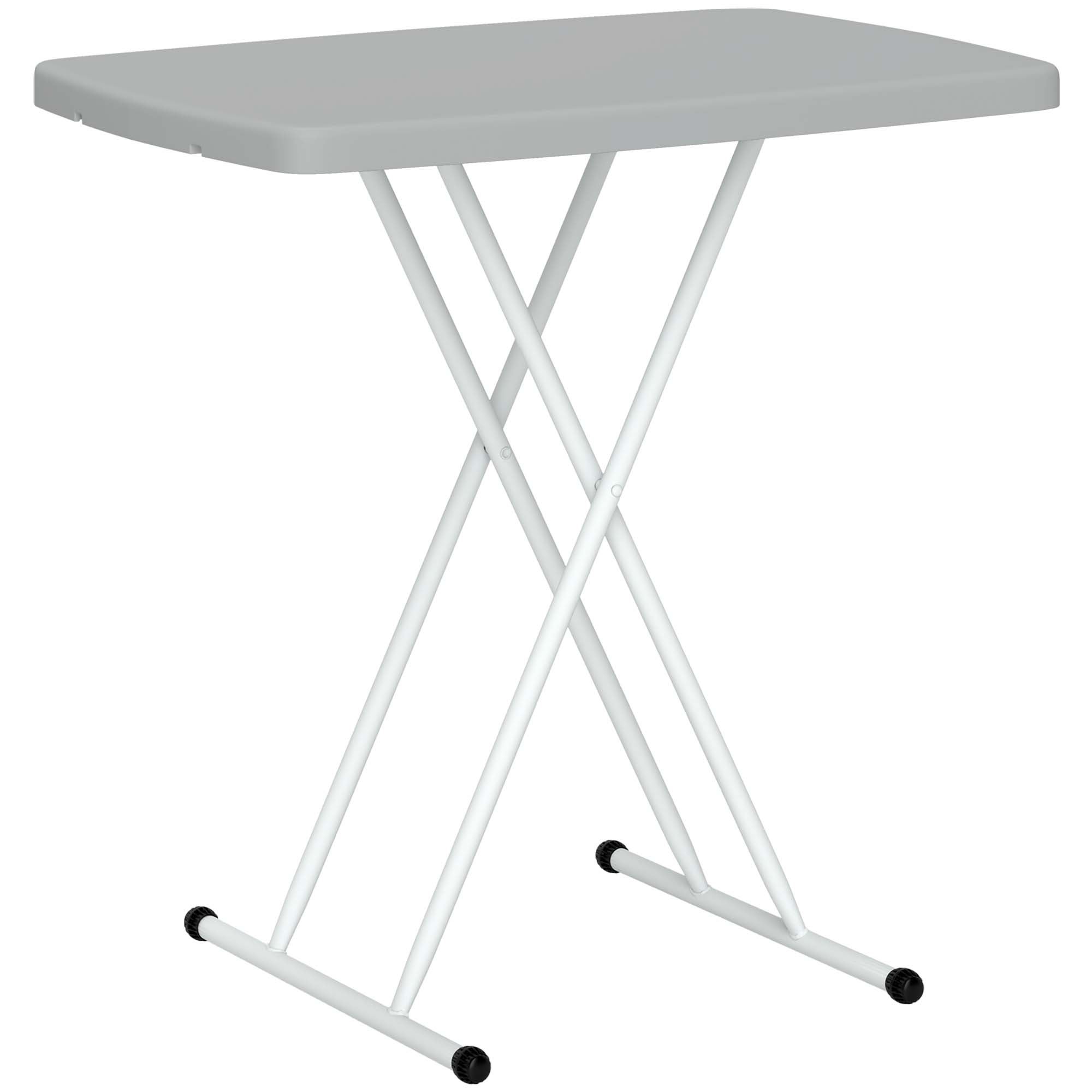 Mesa auxiliar plegable de HDPE, con 6 niveles de altura ajustables ...