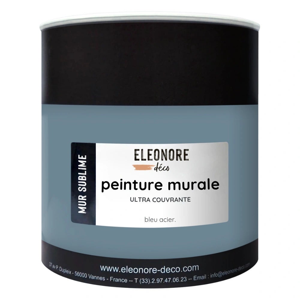 Peinture Mur Sublime ELEONORE DECO| Bleu Acier, Mat, 5l | Leroy Merlin