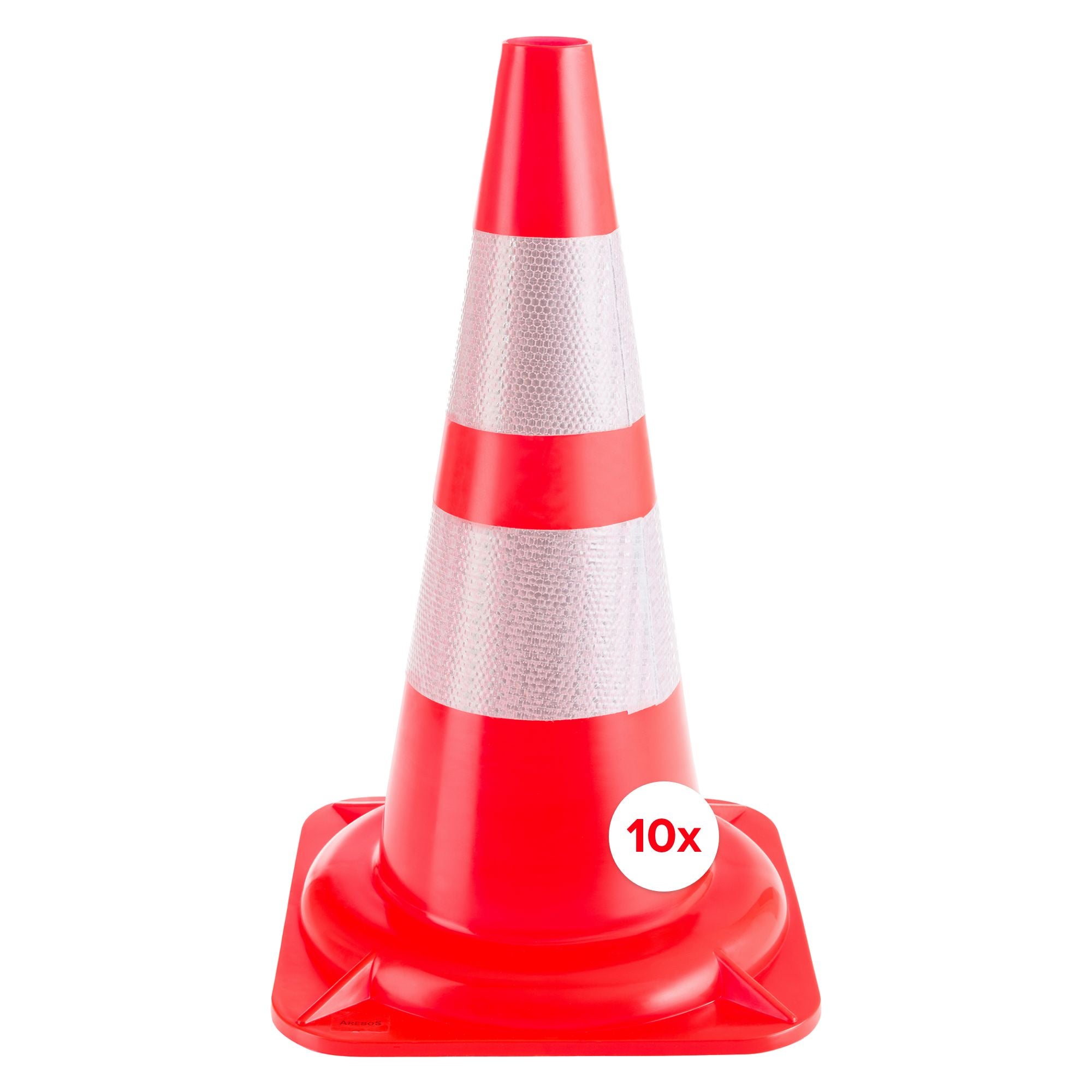 AREBOS Cônes de signalisation routière cône de Chantier | Orange Blanc ...