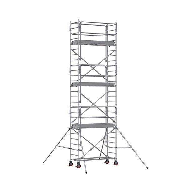 Echafaudage roulant alu - montage facile - hauteur de travail max 10 ...