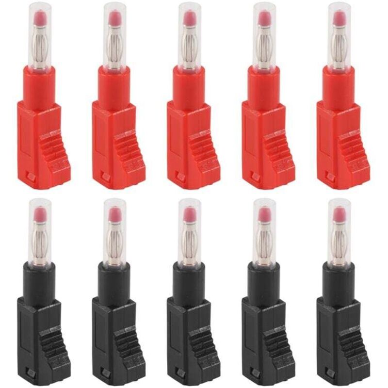 10 Ensembles Connecteurs Fiche Banane 4mm Gaine Rétractable pour Fil à ...
