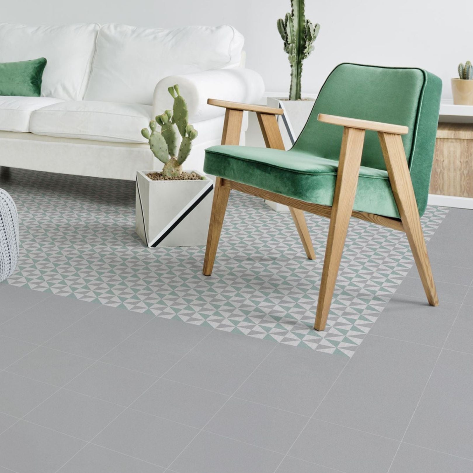 Carrelage effet carreau ciment MALLORCA Marina 25x25cm 25x25cm Bleu ...