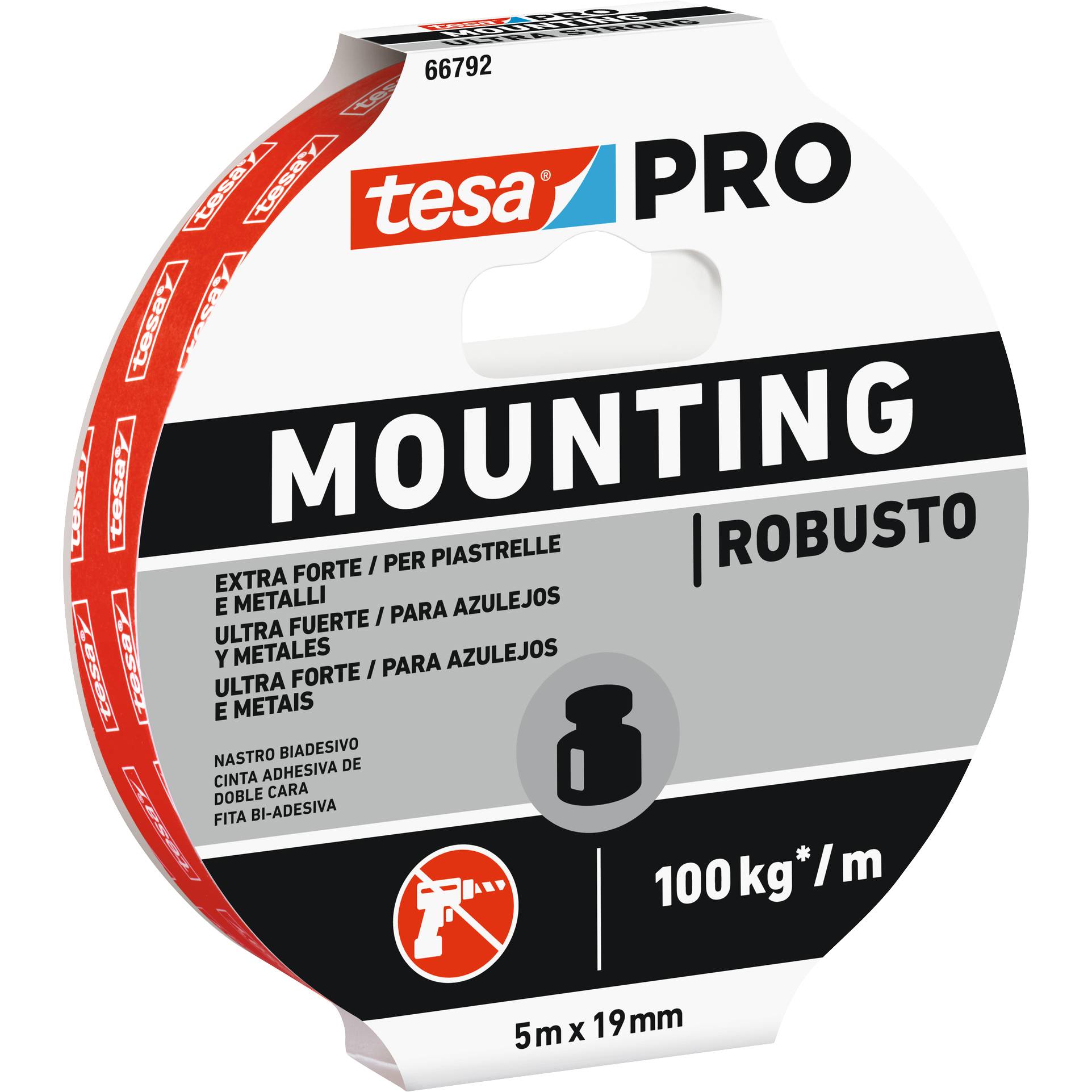 Ruban Adhésif Double Face Tesa Mounting Pro Strong 19mm x 5m - Pack de ...