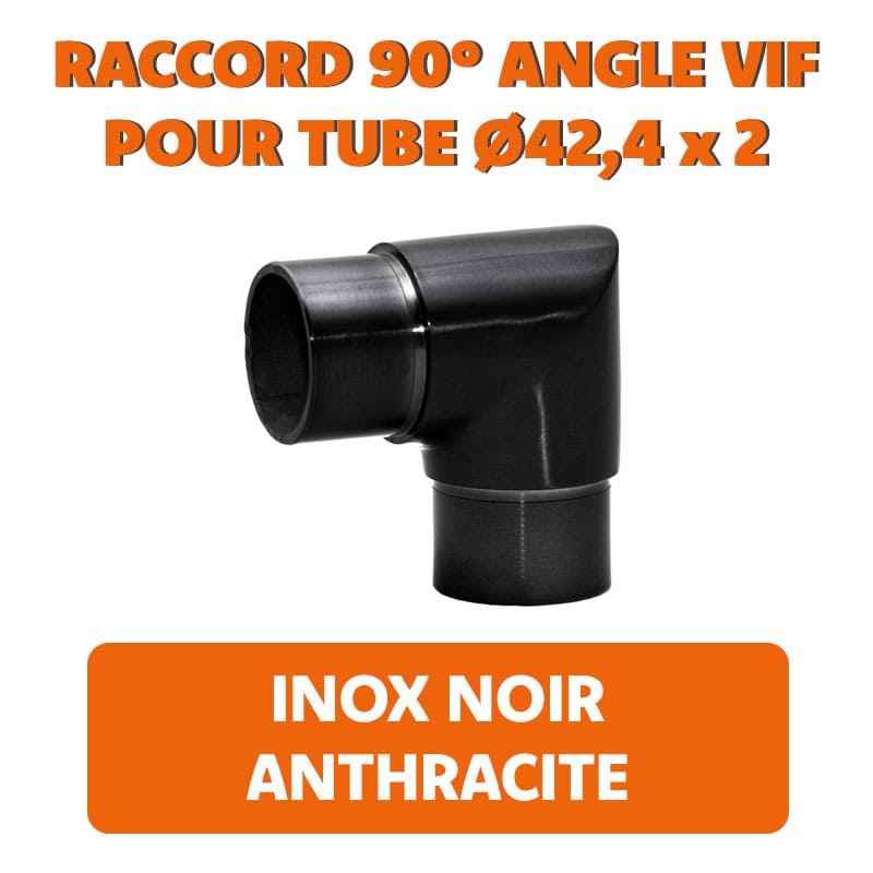 RACCORD 90° ANGLE VIF POUR TUBE Ø42.4 x 2 mm - NOIR ANTHRACITE | Leroy ...