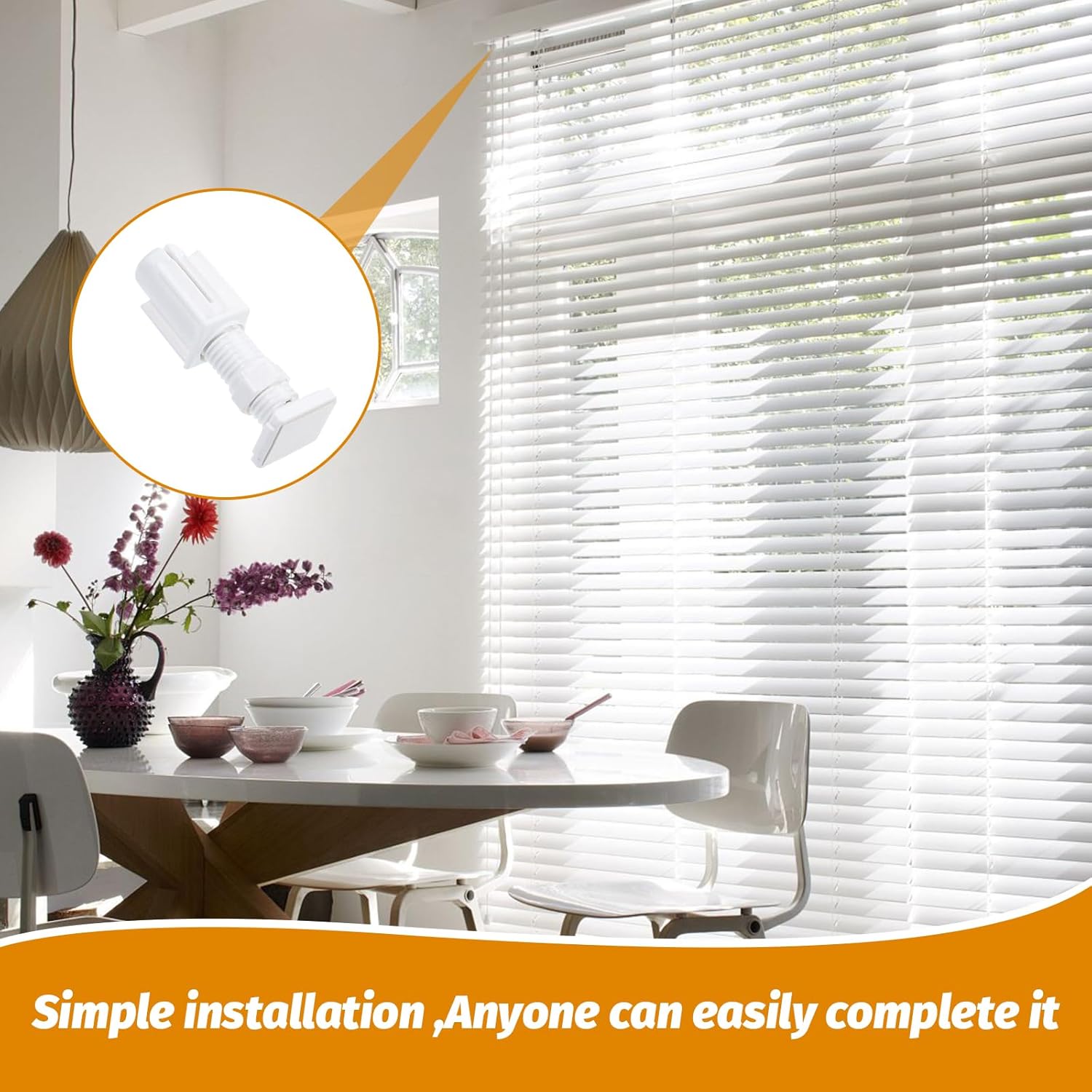 Juego de 8 soportes para persianas venecianas sin taladro - Accesorios ...