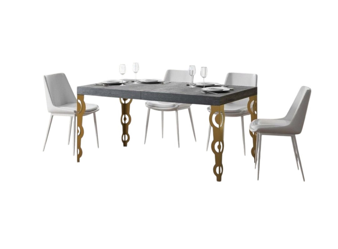 Table rectangulaire extensible orientale 6 à 18 personnes L 130 à 390cm ...