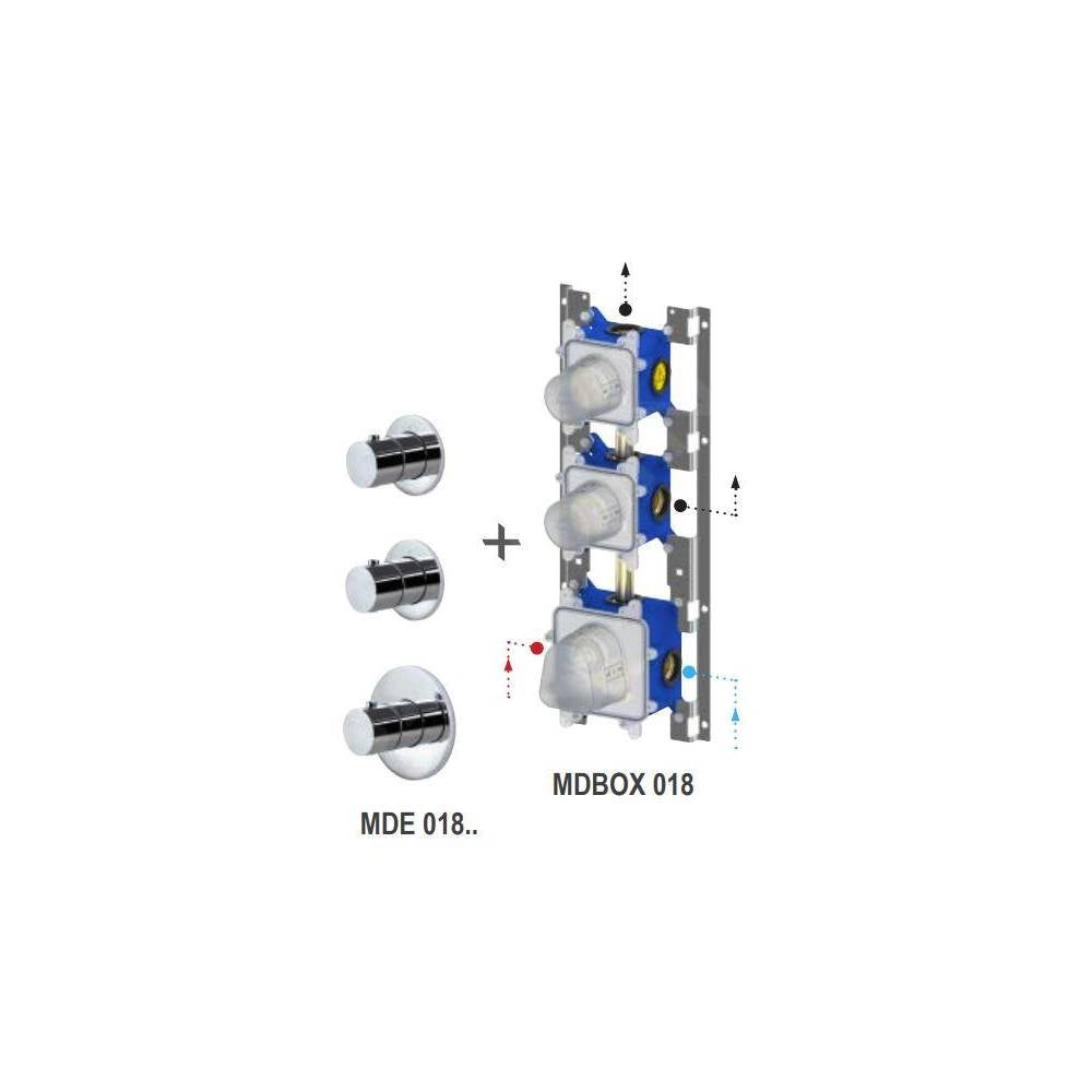 Paffoni Modular Box - Mitigeur thermostatique encastré, pour 2 sorties ...