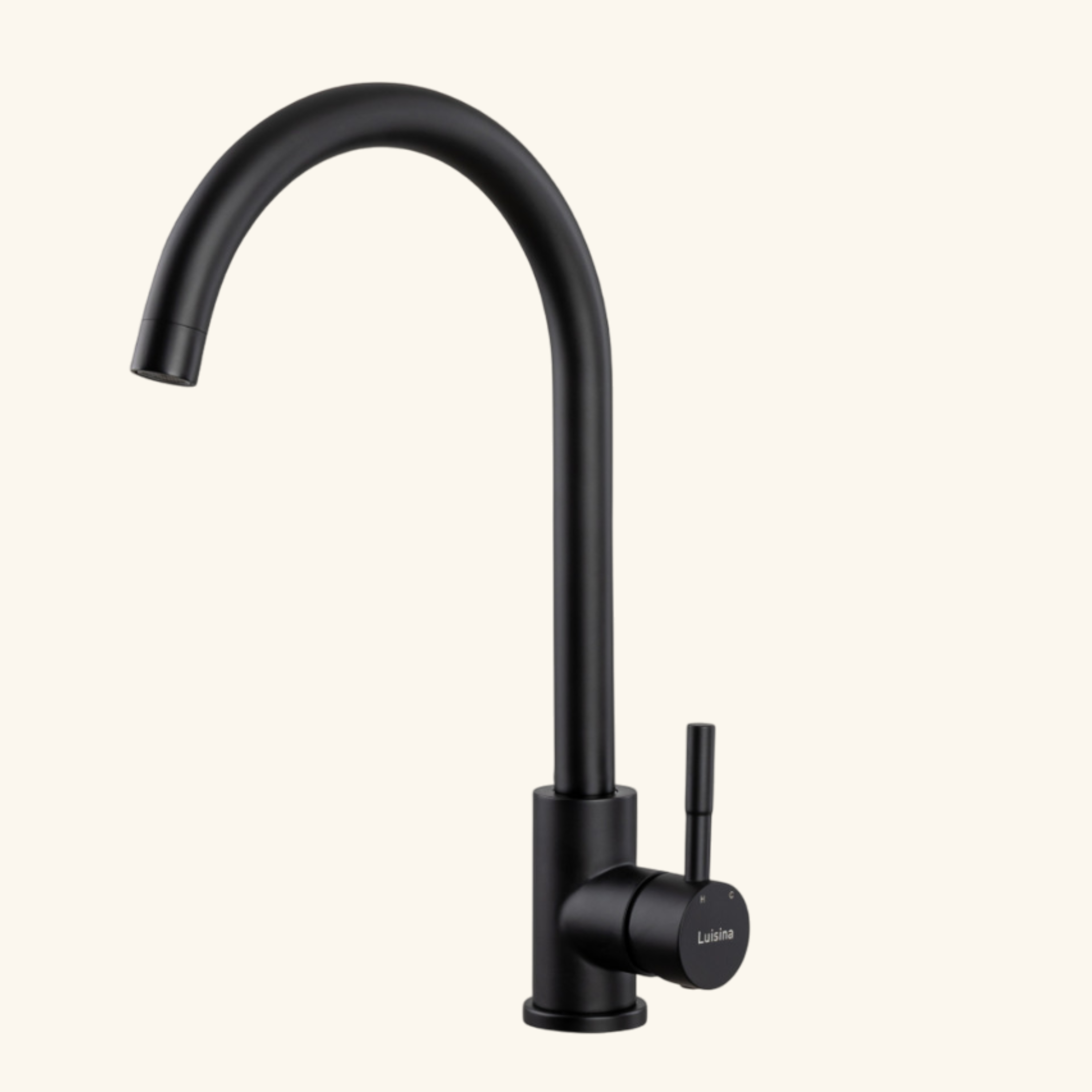 Robinet Luisina inox noir mat SIMON | Leroy Merlin