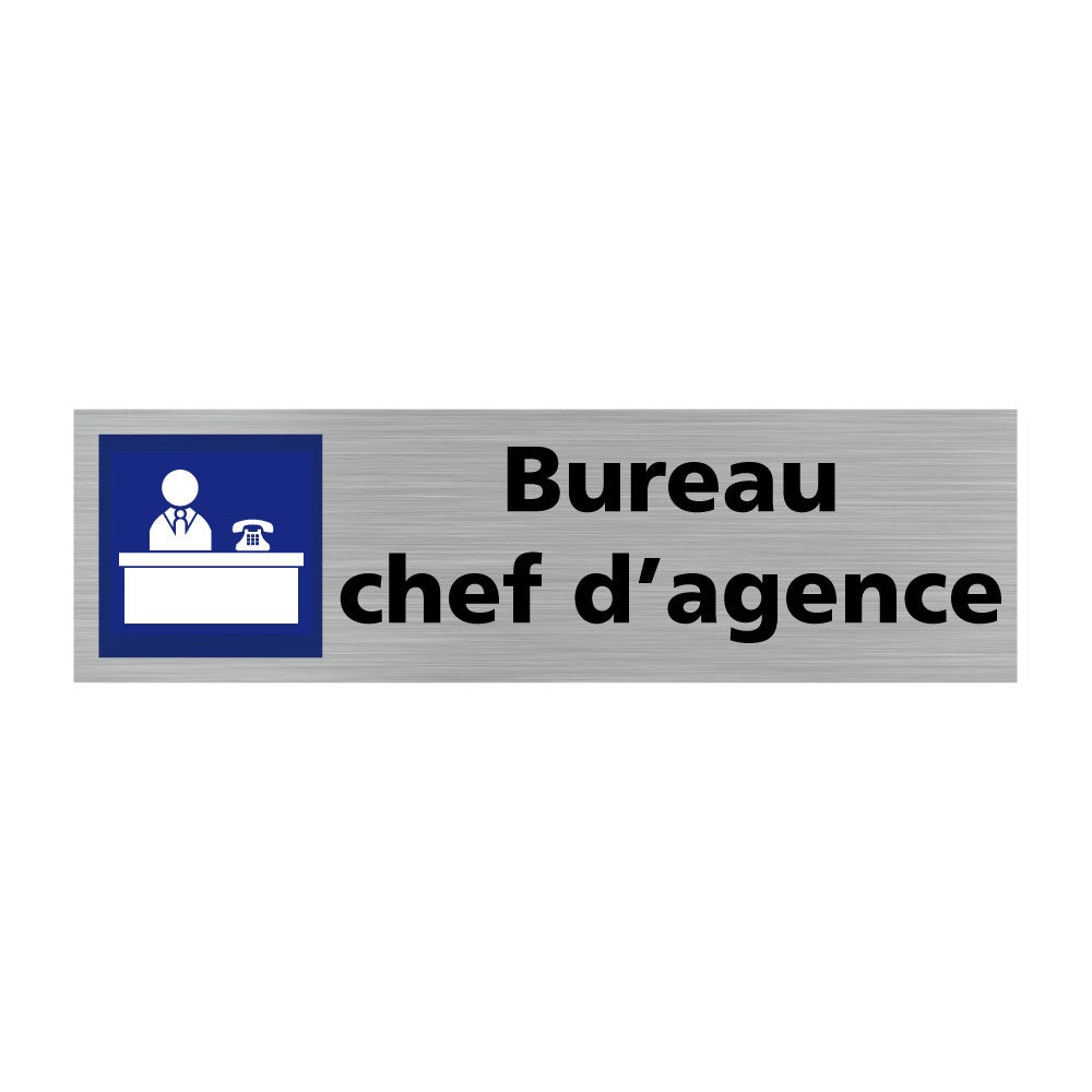 Pictogramme BUREAU CHEF D'AGENCE (Q0433) Matière Aluminium | Leroy Merlin