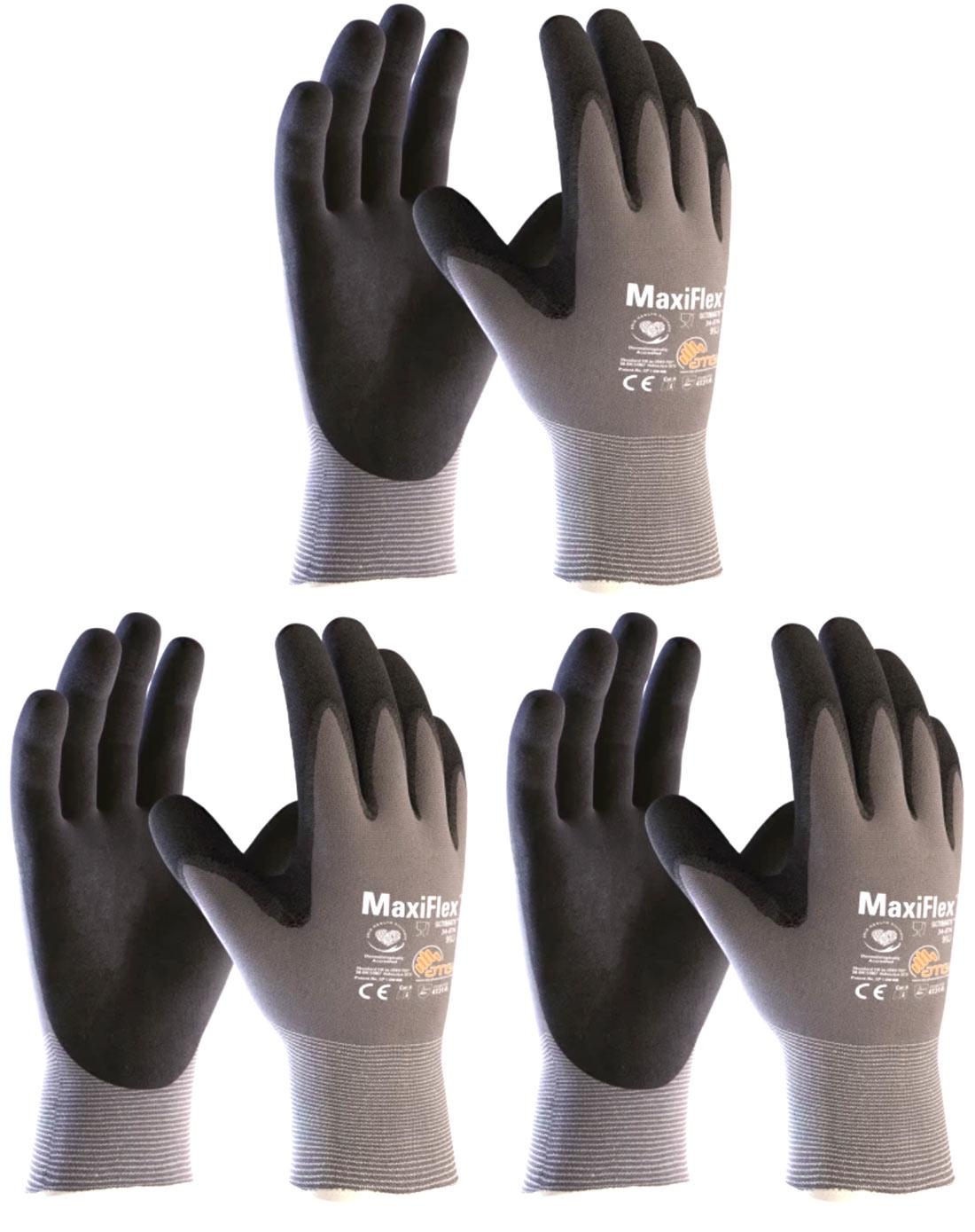 3 paires de gants de travail ATG MaxiFlex® Ultimate™ 34-874 (Taille 11 ...