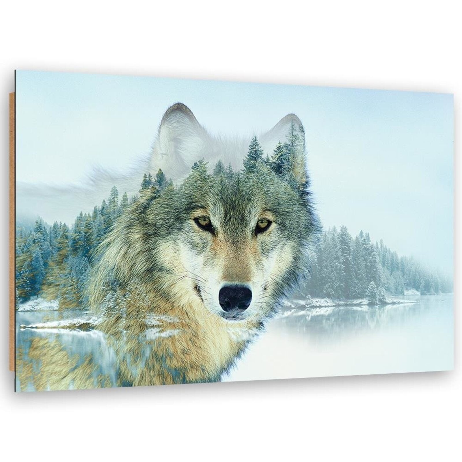 Tableau bois abstraction loup - 90 x 60 cm | Leroy Merlin