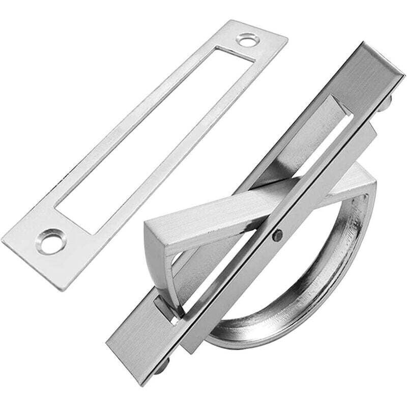 Poignée de porte encastrée,Poignée cachée en alliage de zinc Bouton ...