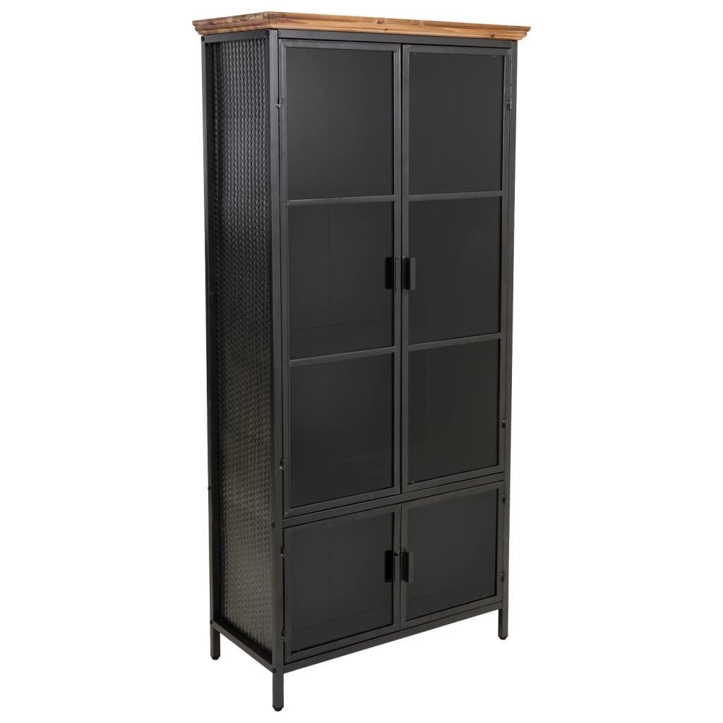 Vitrine en métal et bois 74x37,5x164h cm | Leroy Merlin
