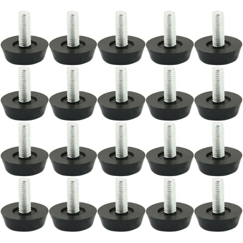 20 pièces table de réglage de meuble et base de chaise protection de sol glissière à vis 22mm x ...