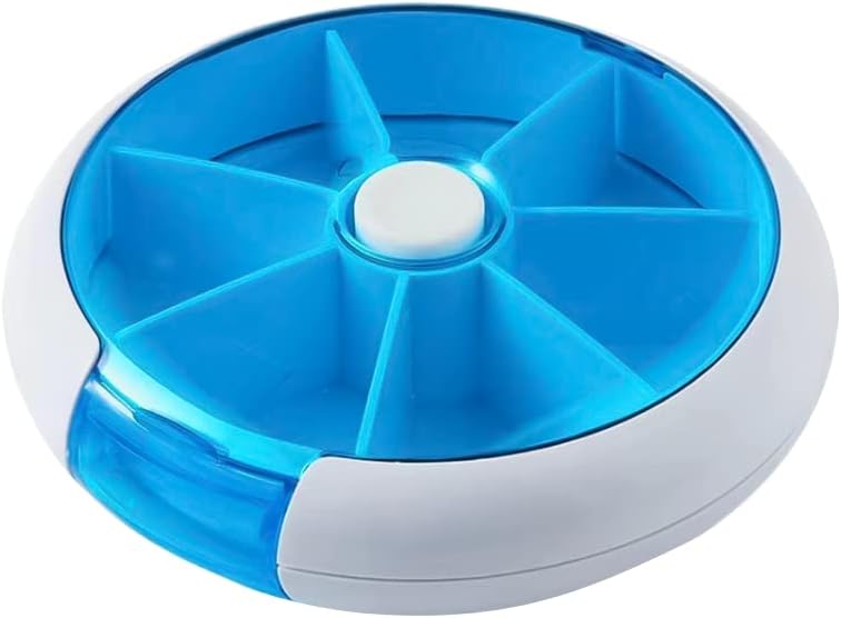 Pilulier, Pilulier Semainier, Ronde Boîte à Comprimés, pilulier rotatif, Pilulier Journalier 7 ...