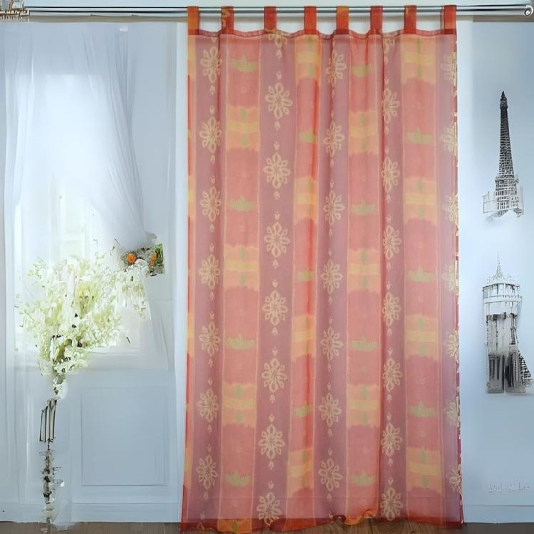 Voilage aux couleurs estivales - Terracotta - 140x240 cm - Polyester ...