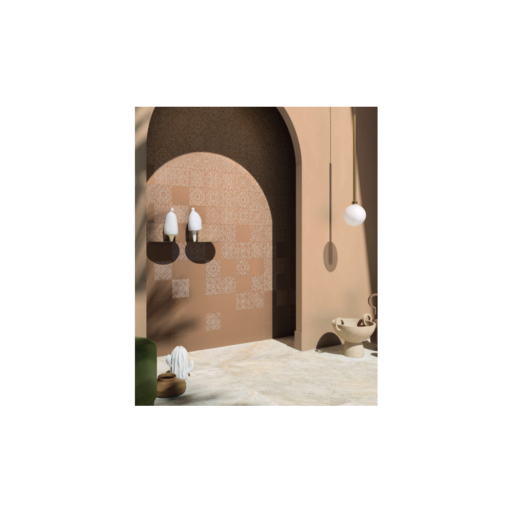 Carrelage imitation carreaux de ciment Mix brick 20x20 | Leroy Merlin
