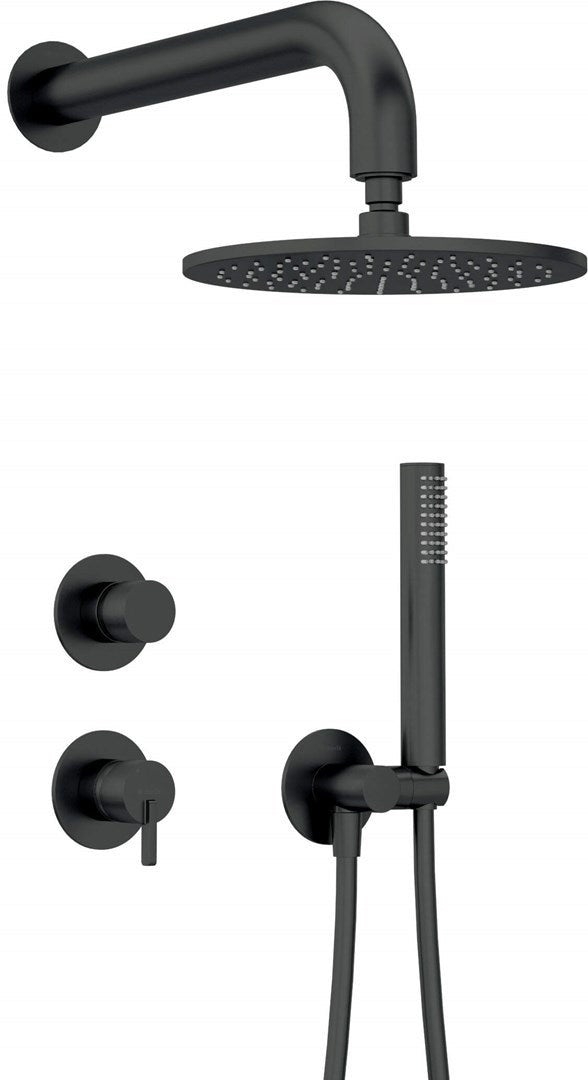 Ensemble de Douche Encastré Deante Douche Plafonnier Noir Mat | Leroy ...