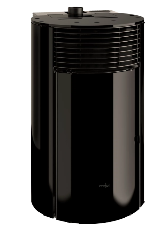 Estufa de Pellets Ferlux Helen Glass 6 kw Negro | Leroy Merlin
