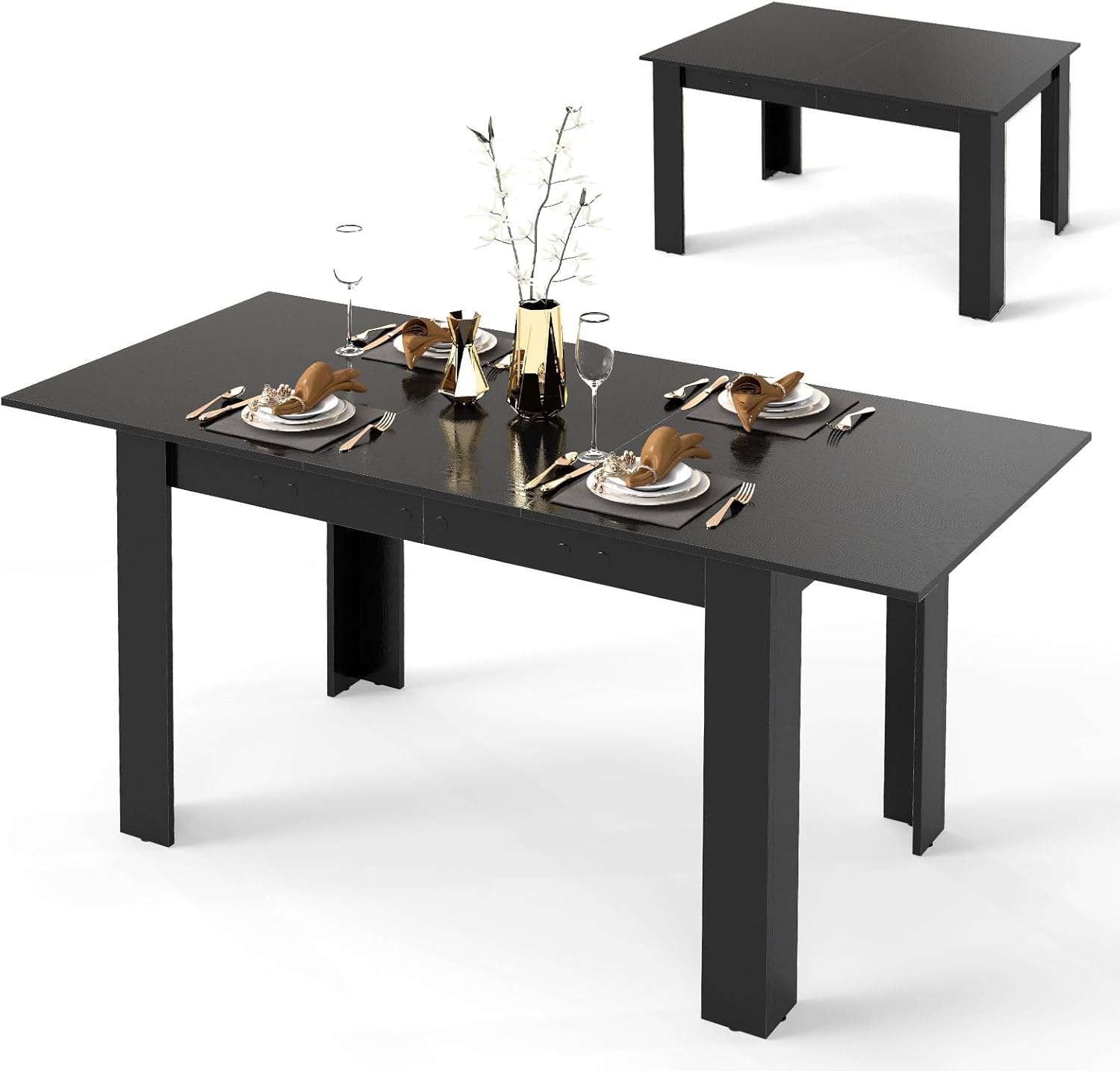 Table Extensible Salle a Manger, Table Cuisine Extensible 6 Personnes ...