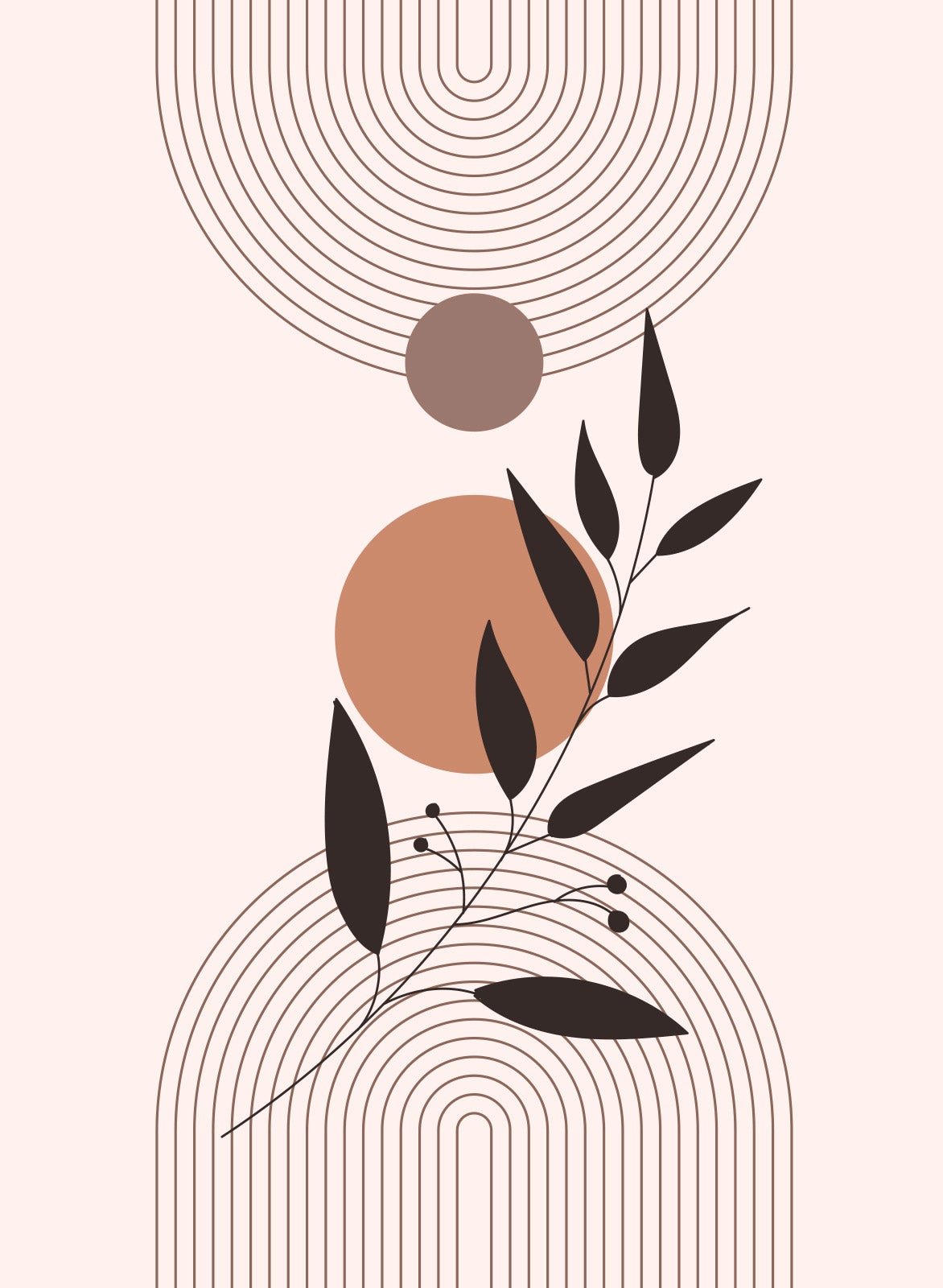 Papier peint panoramique - Boho - Largeur 325 cm x Hauteur 444 cm ...