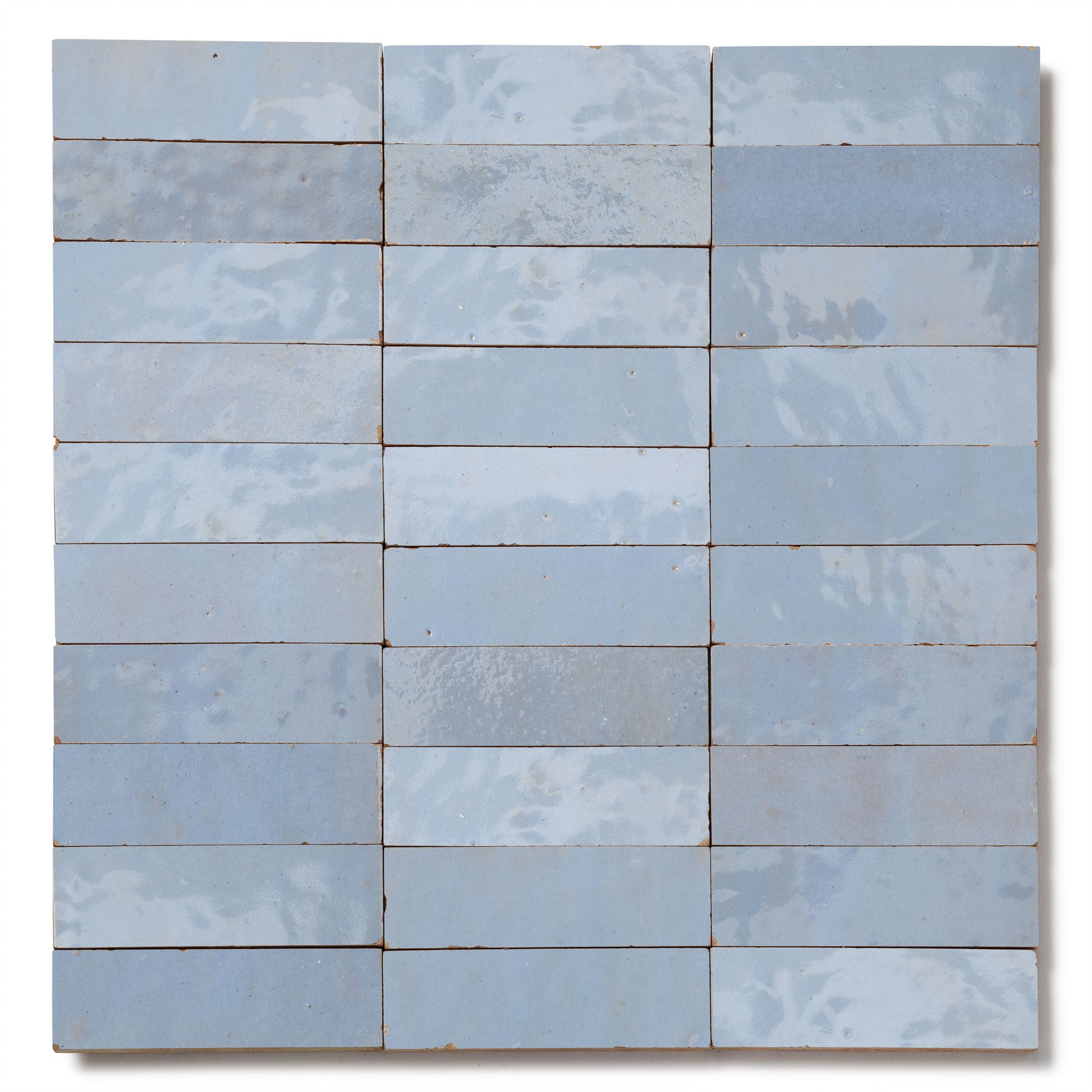 Zellige Marocain Artisanal Véritable - Bleu Gustavien 3x10 cm ...