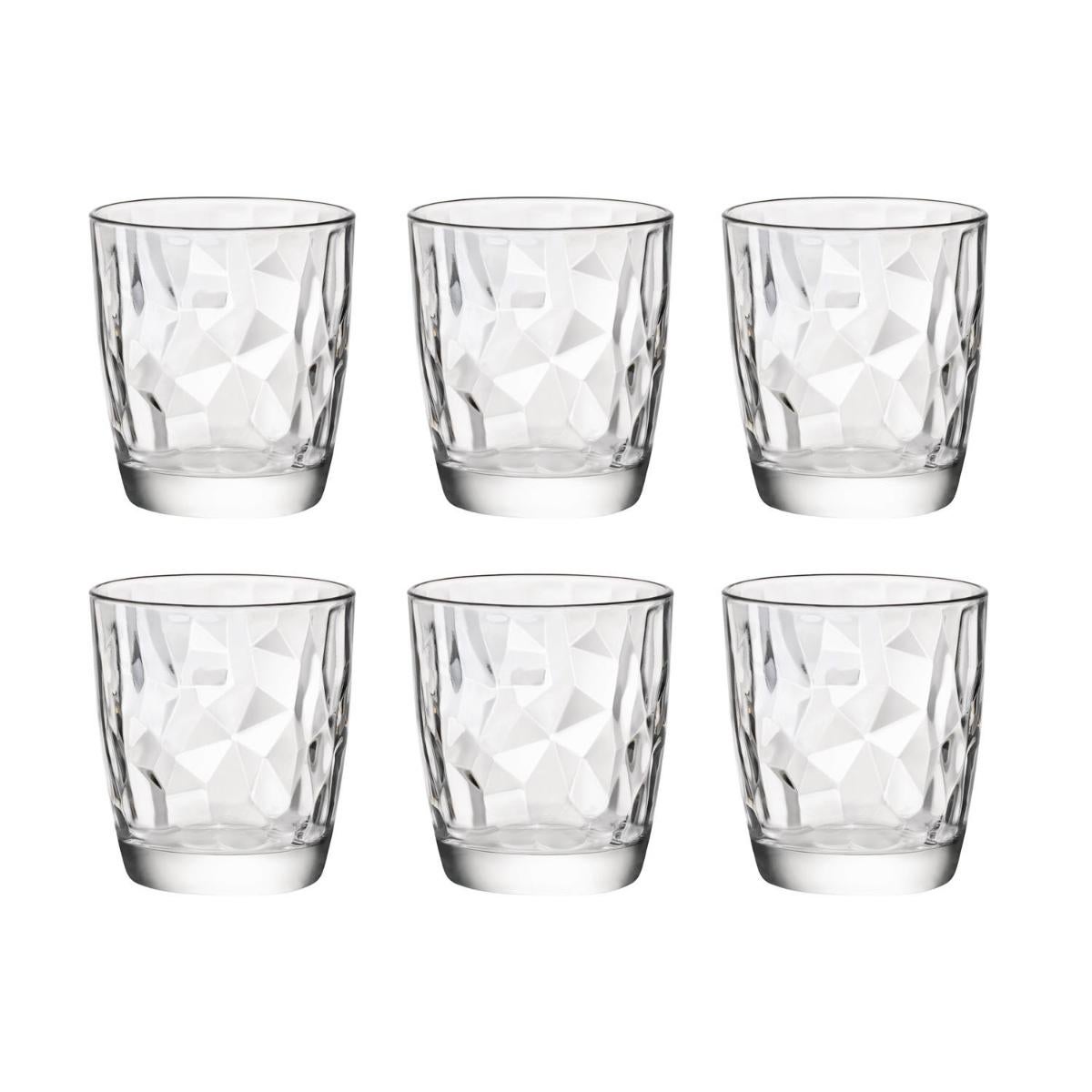6 Vaso Bajo Vidrio Diamond 39cl | Leroy Merlin