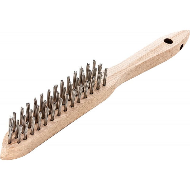 LessMann 100031 - Hand brushes 3 rows steel wire STA straight approx. 0 ...