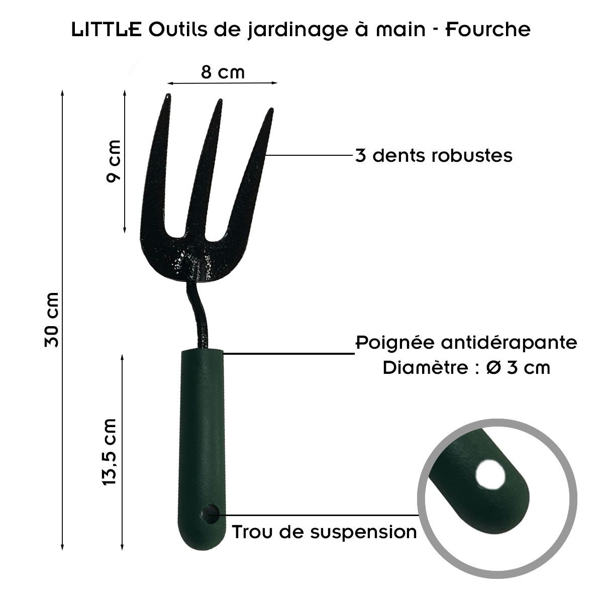 LITTLE Fourche outil à main de jardinage | Leroy Merlin