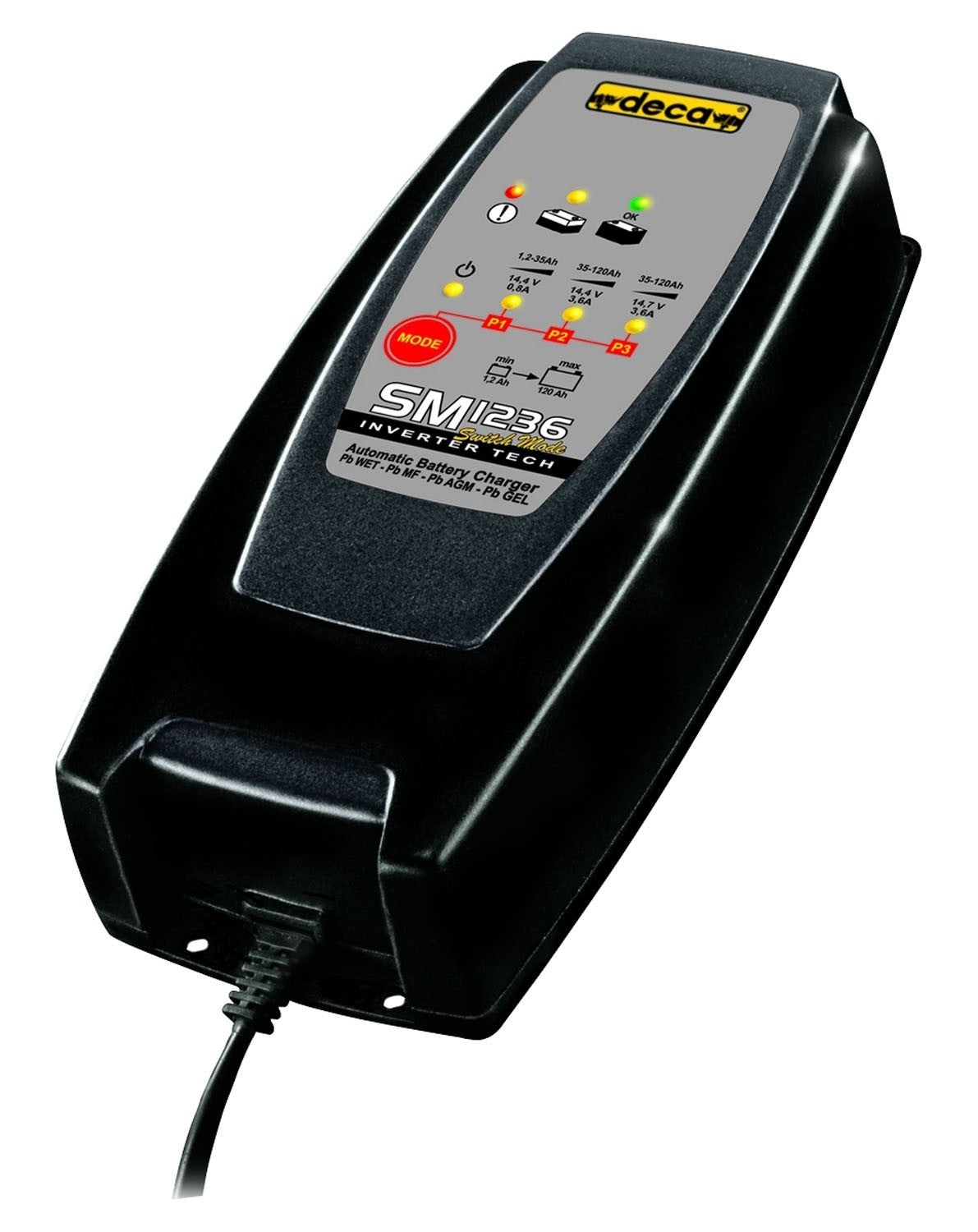 Chargeur avec programme de charge d'entretien Deca 60W 12V SMC 36 | Leroy Merlin