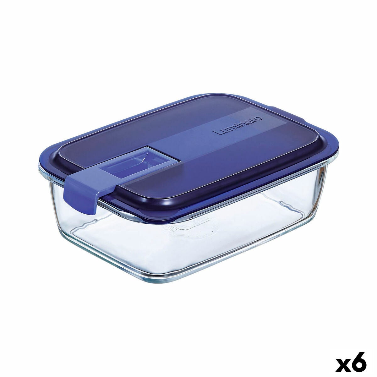 Boîte à lunch hermétique Luminarc Easy Box Bleu verre (6 Unités) (1,22 ...