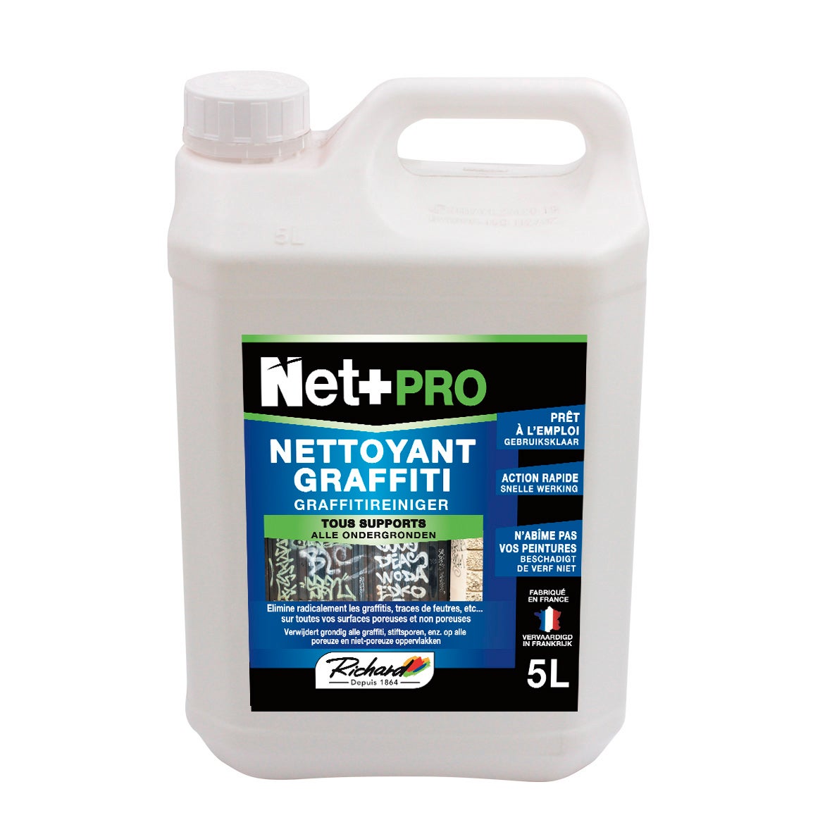 Net+ Pro Nettoyant Graffiti - 5 Litres | Leroy Merlin