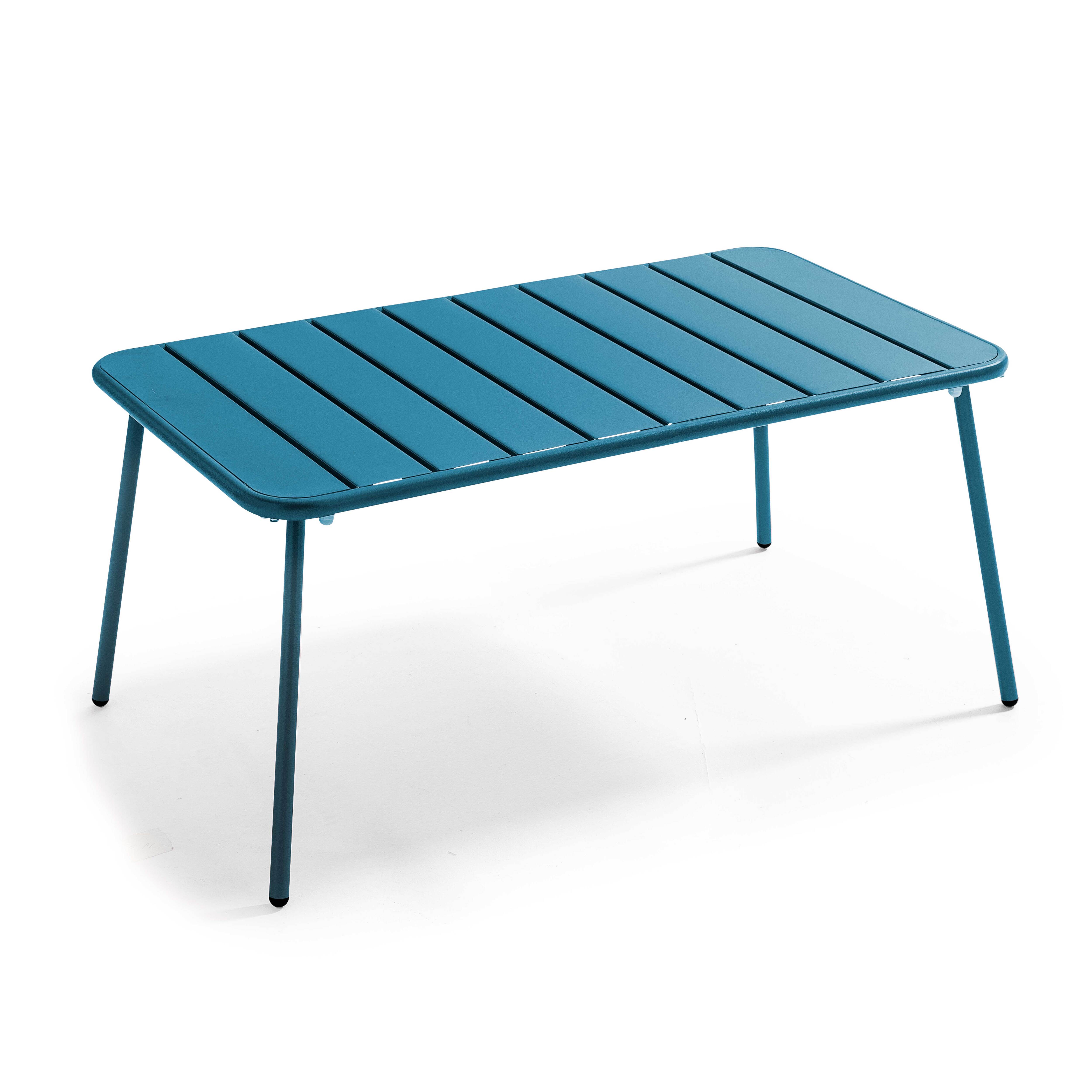 Table basse de jardin acier bleu pacific , Palavas - Oviala | Leroy Merlin