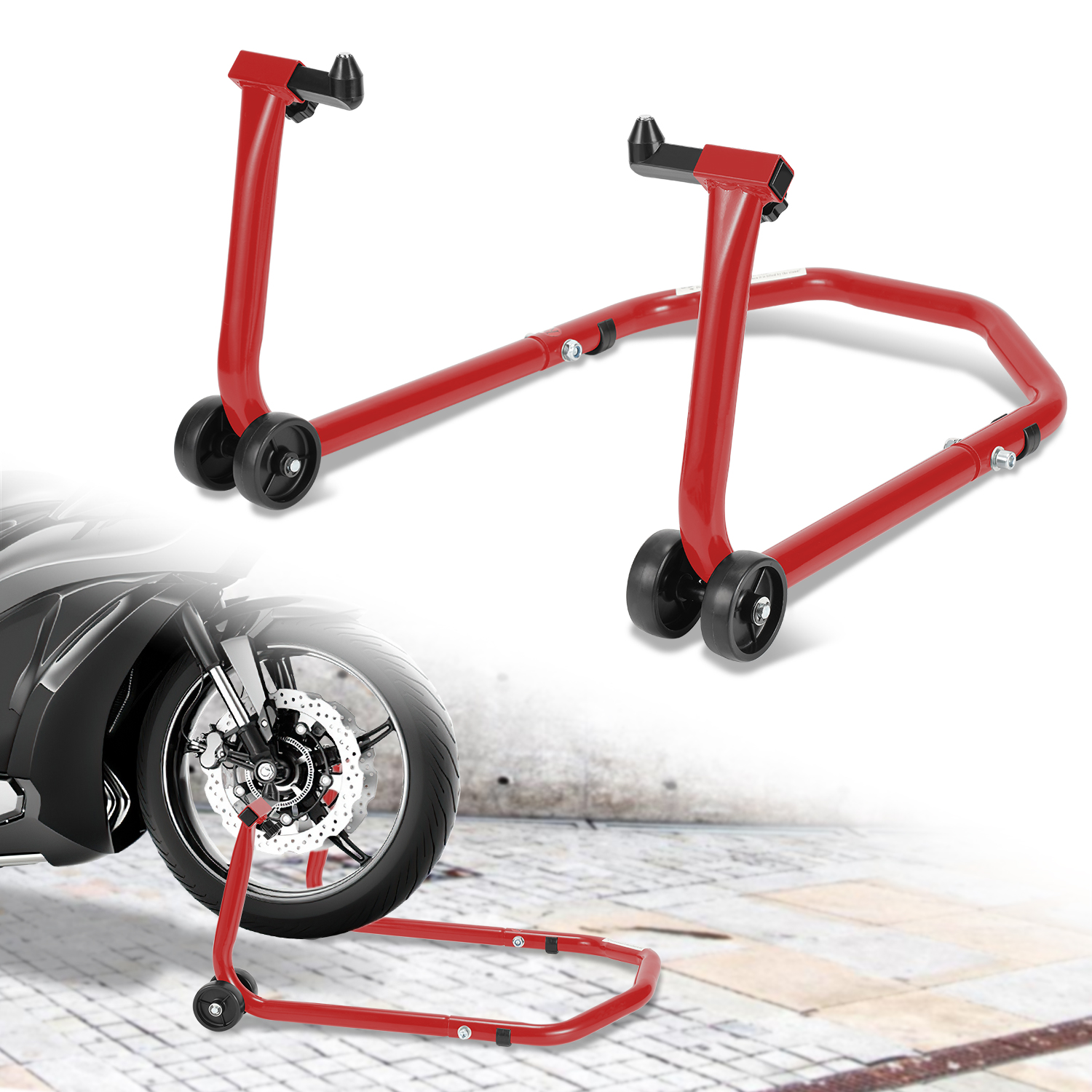 Béquille d'atelier pour moto avant 300kg support roue élévateur levage ...