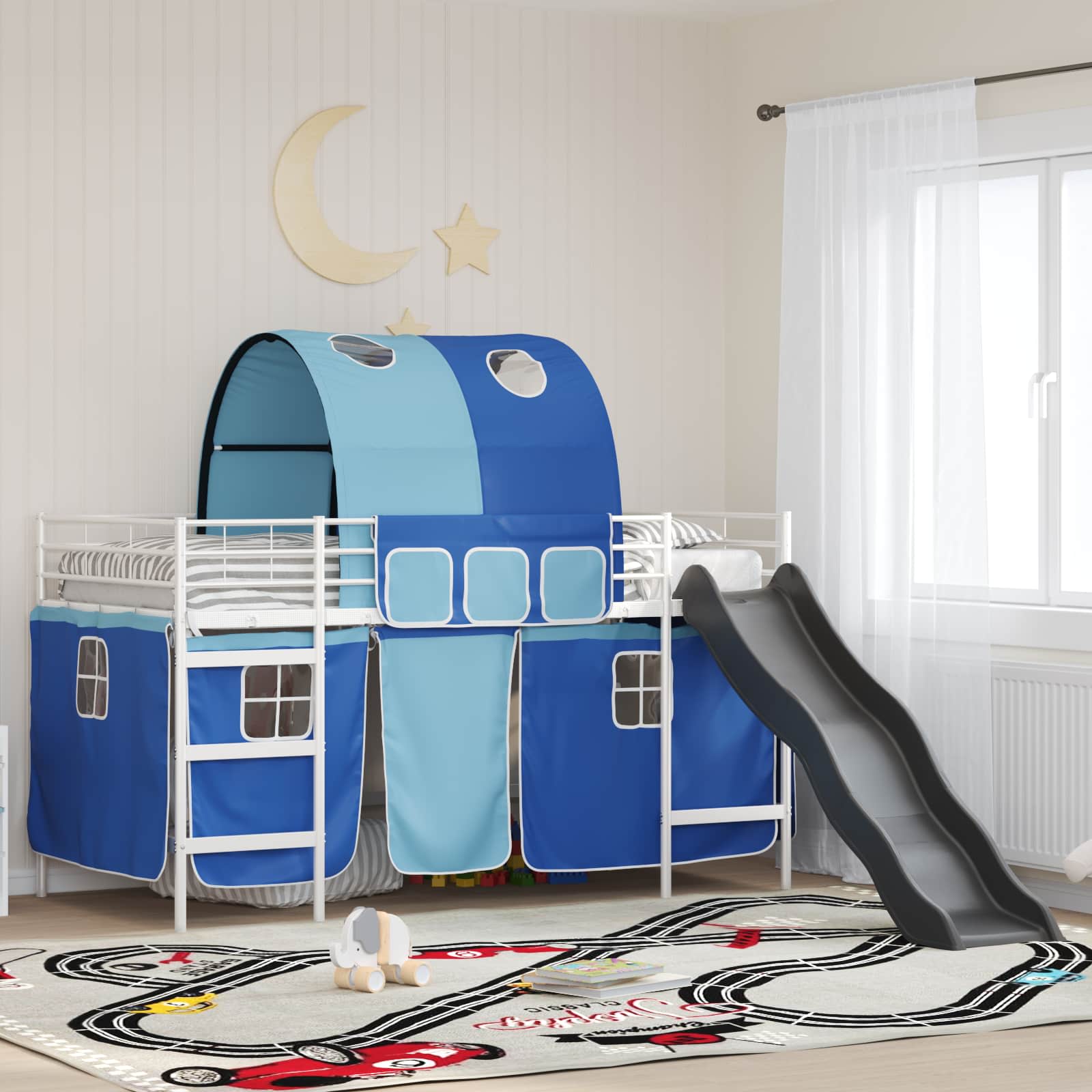 Maison Exclusive - Estructura de litera para niños y azul 79,5 x 200 cm ...