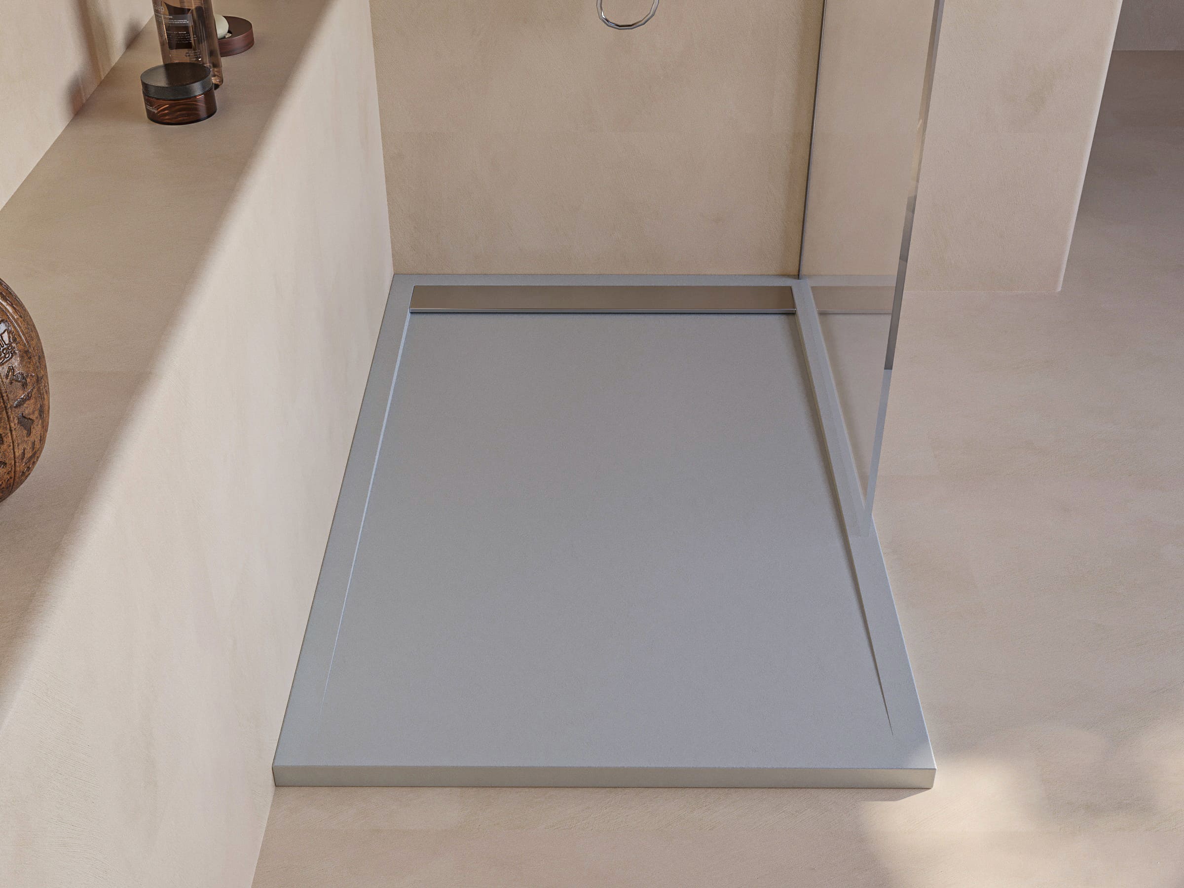 SOULBATH Receveur de Douche - Résine - Gel Coat - Texture Lisse/Pierre ...