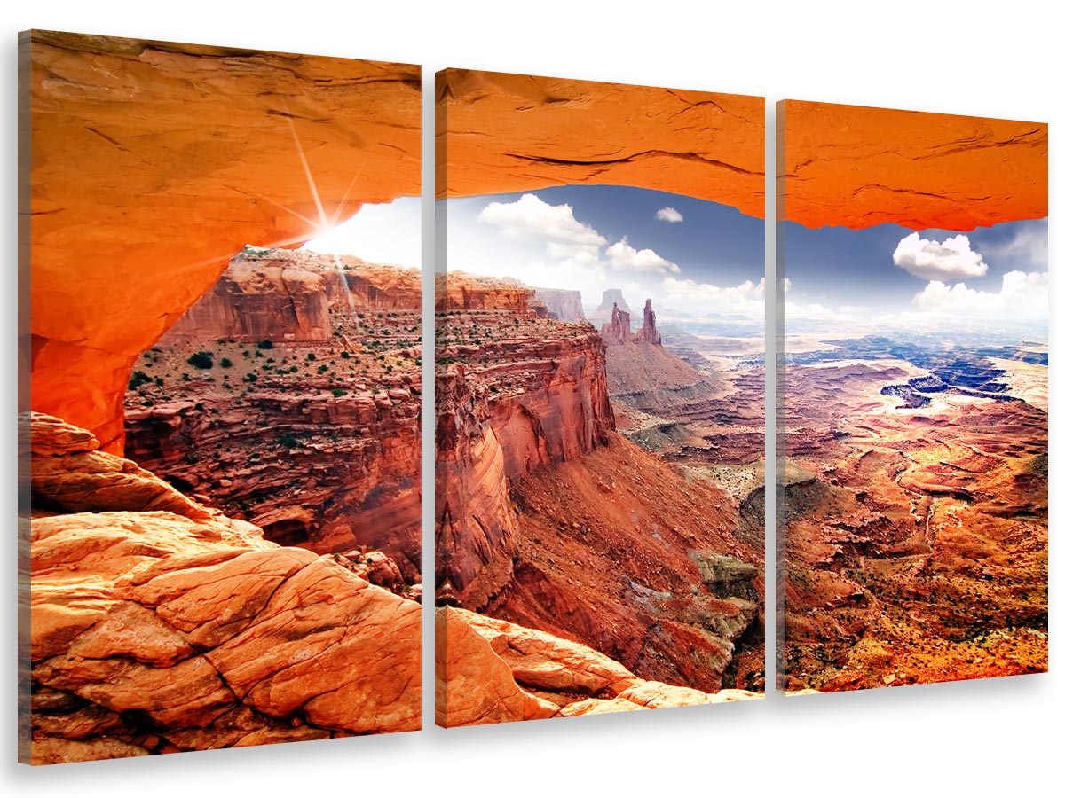 Tableau triptyque deco voie royale et canyon - 90x60 cm | Leroy Merlin