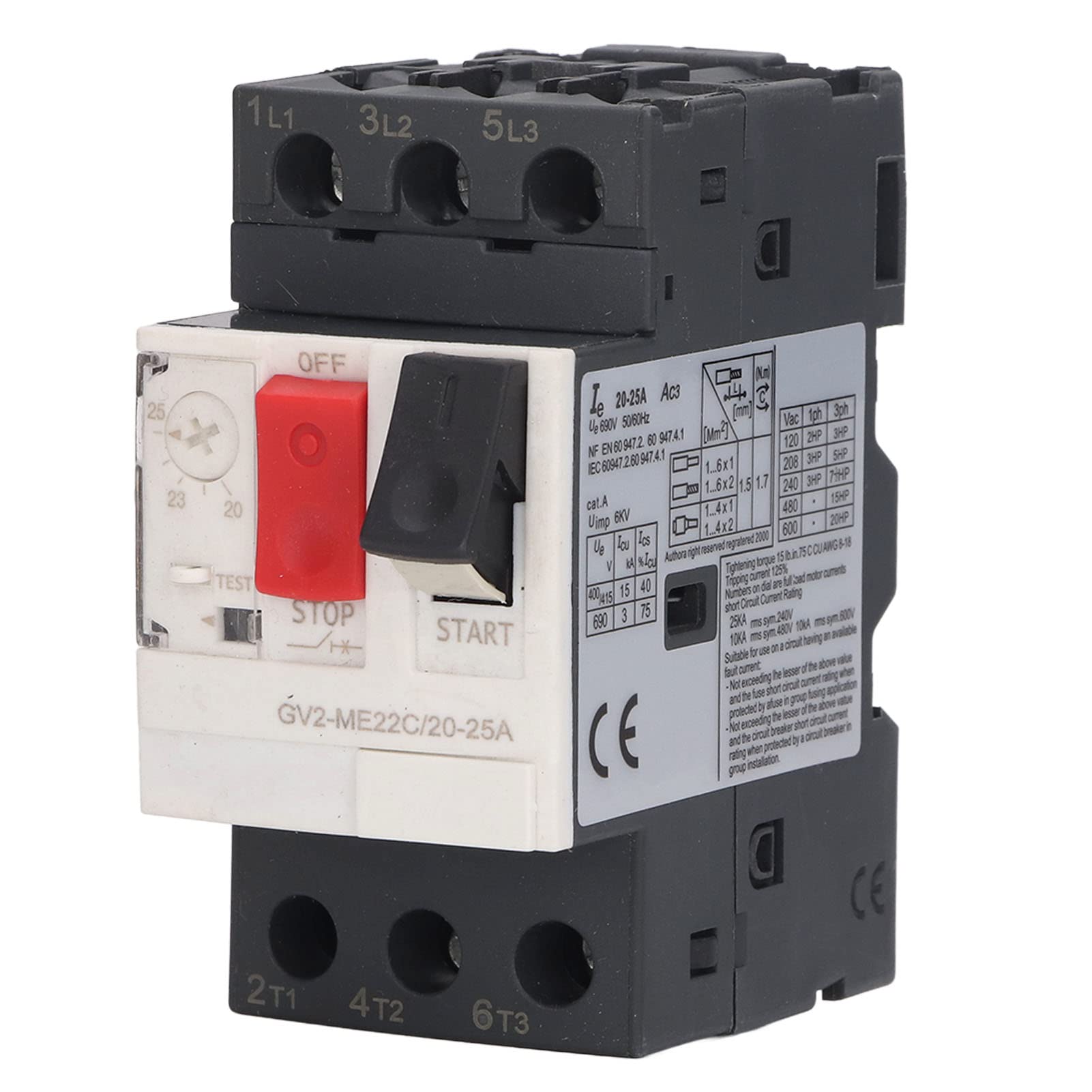 Interruptor de protección contra sobrecarga de motor 3P, interruptor de arranque manual de motor ...