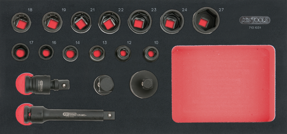 KSTOOLS - Module de douilles à chocs 1/2", 17 pièces - 713.1031 | Bricoman