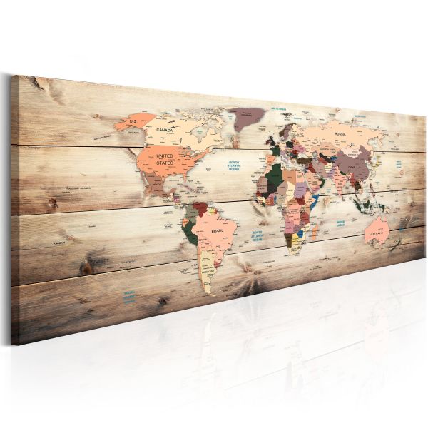Tableau Cartes du monde World Maps: Map of Dreams 150x50 cm | Leroy Merlin
