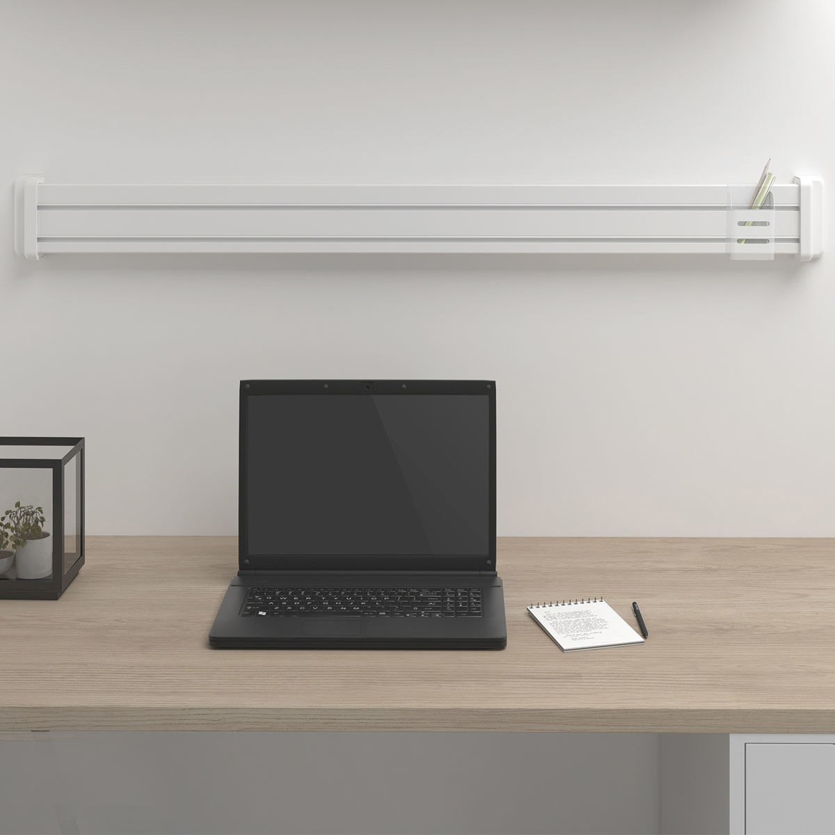 KIMEX - Kit rail de fixation Slatwall, 120cm + 2 supports muraux ...