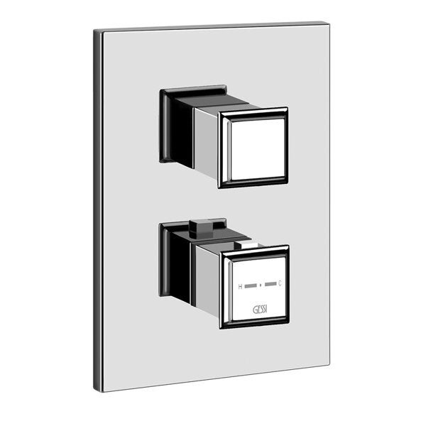 Gessi Eleganza, kit prêt à lemploi, pour thermostat encastré avec ...